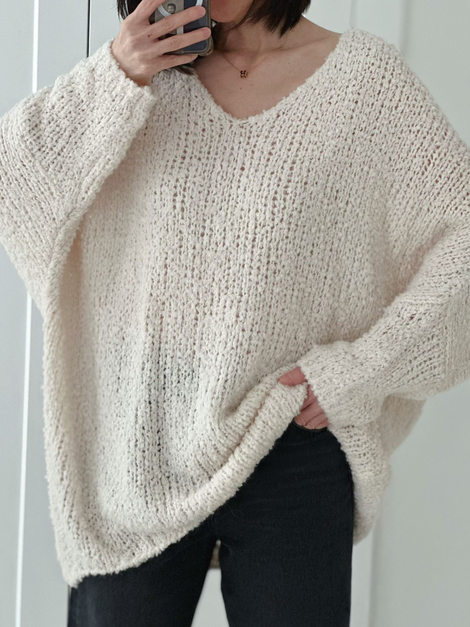 Bouclé Pullover, 7 Farben – sismeer