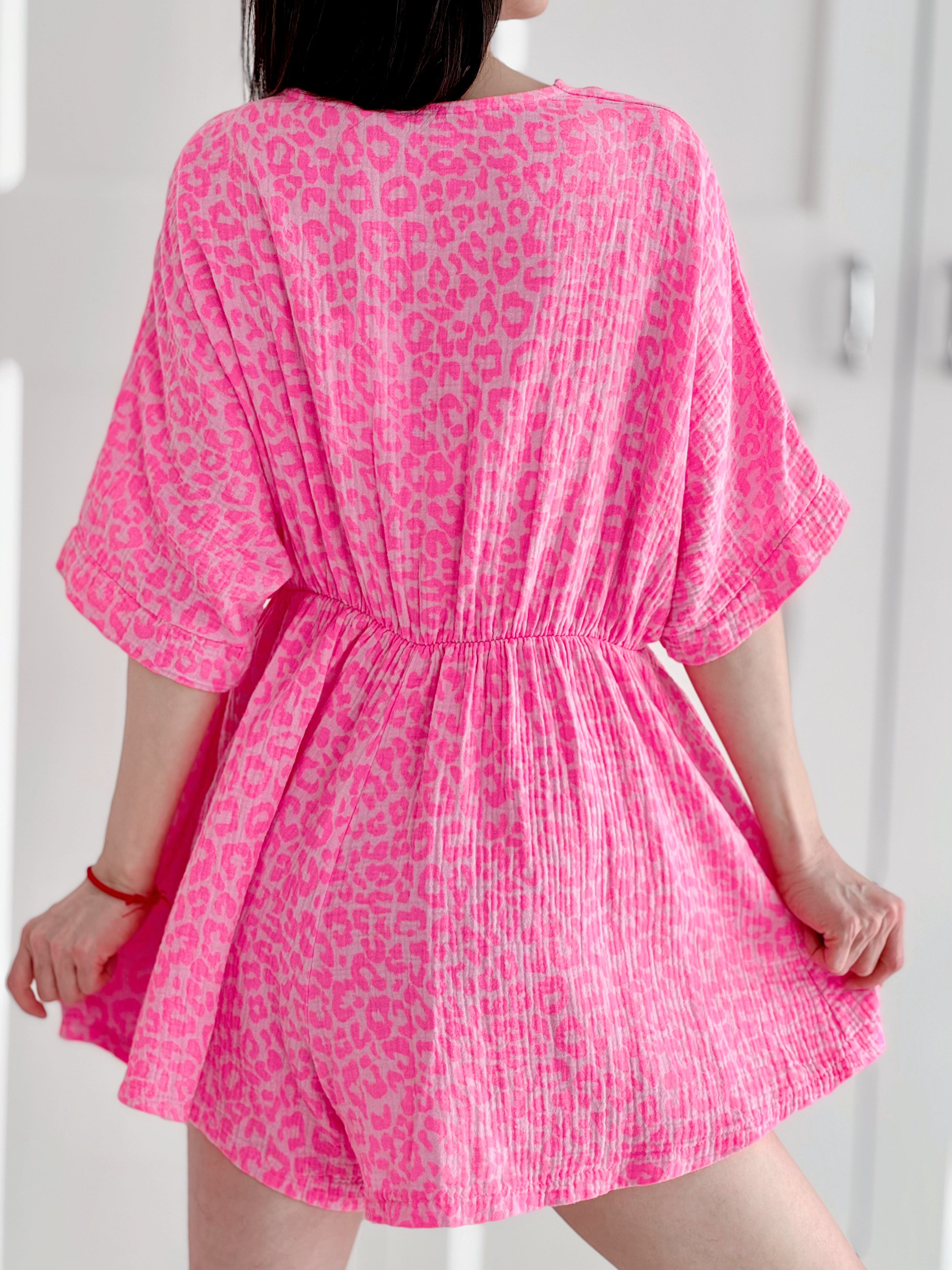 Musselin Jumpsuit, Neon-Leo, 2 Farben – sismeer